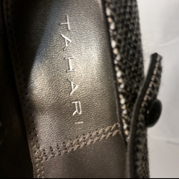 Tahari | Shoes | Tahari Patented Leather And Tweed Pumps | Poshmark